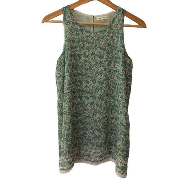 Max Studio | Tops | Max Studio Lined Blue Green Floral Tank Top | Poshmark